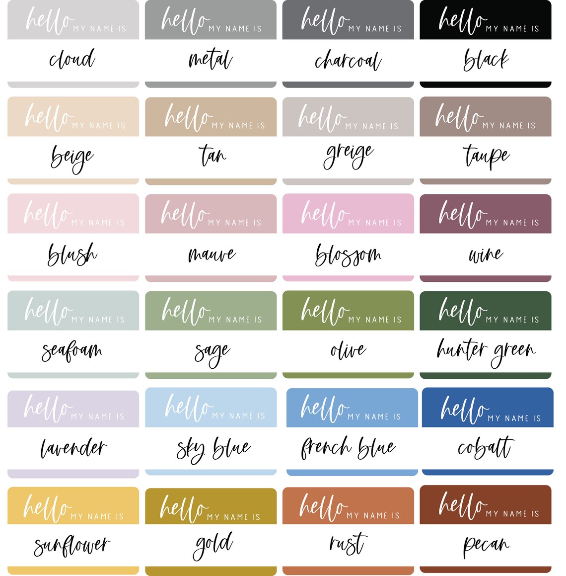 Hello My Name is Sticker Baby Announcement Sticker | Etsy