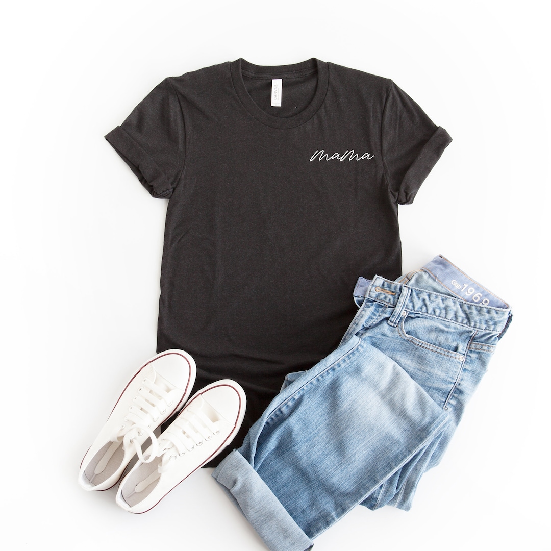 Embroidered Mama Shirt - Mom Life Shirt - Mama Tee - Mama Tshirt - Mom ...