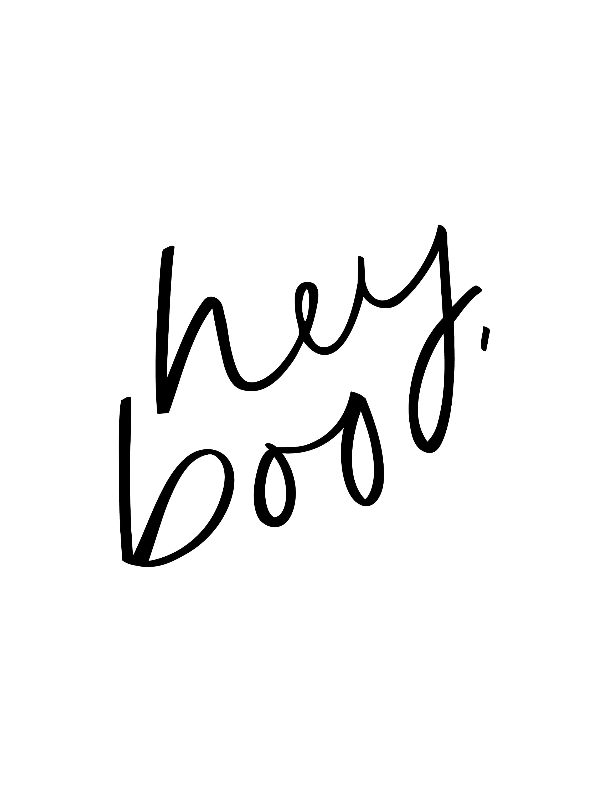 Hey Boo Boo Print Halloween Print Halloween Art Hand | Etsy