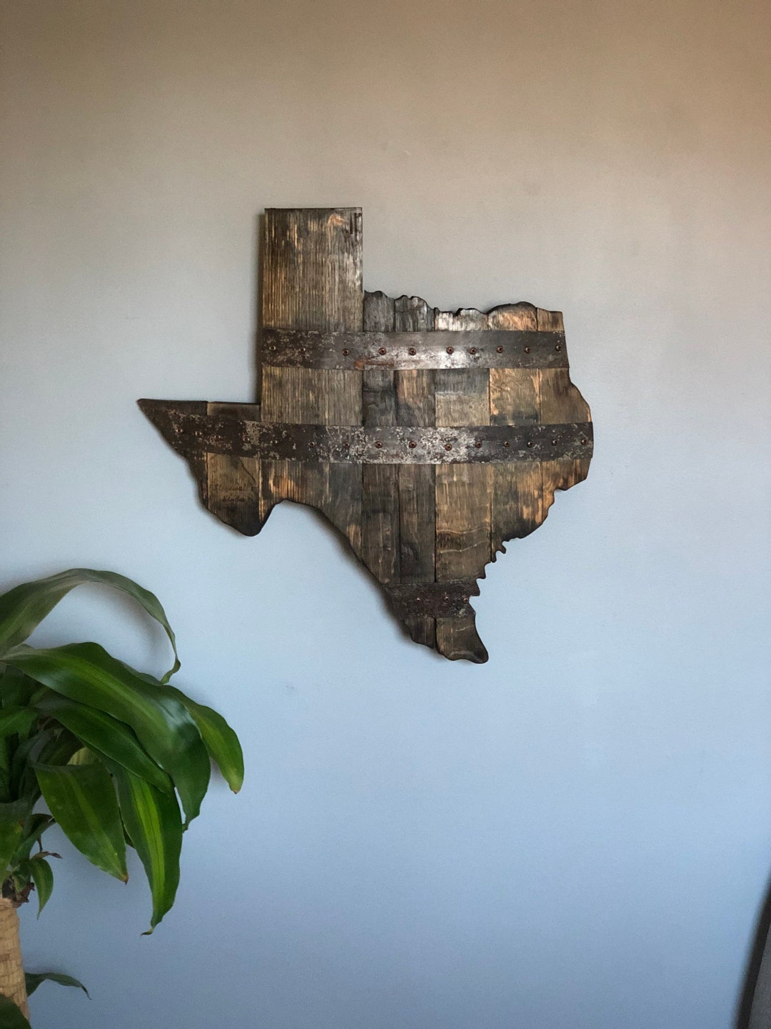 2’ Texas State Bourbon Barrel Wood Cutout With Rings - Etsy