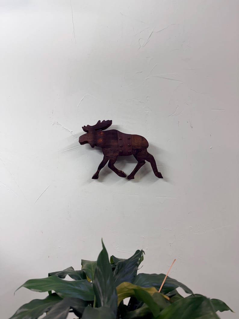 1’ Bourbon Barrel Moose Wood Cutout With Rings - Etsy