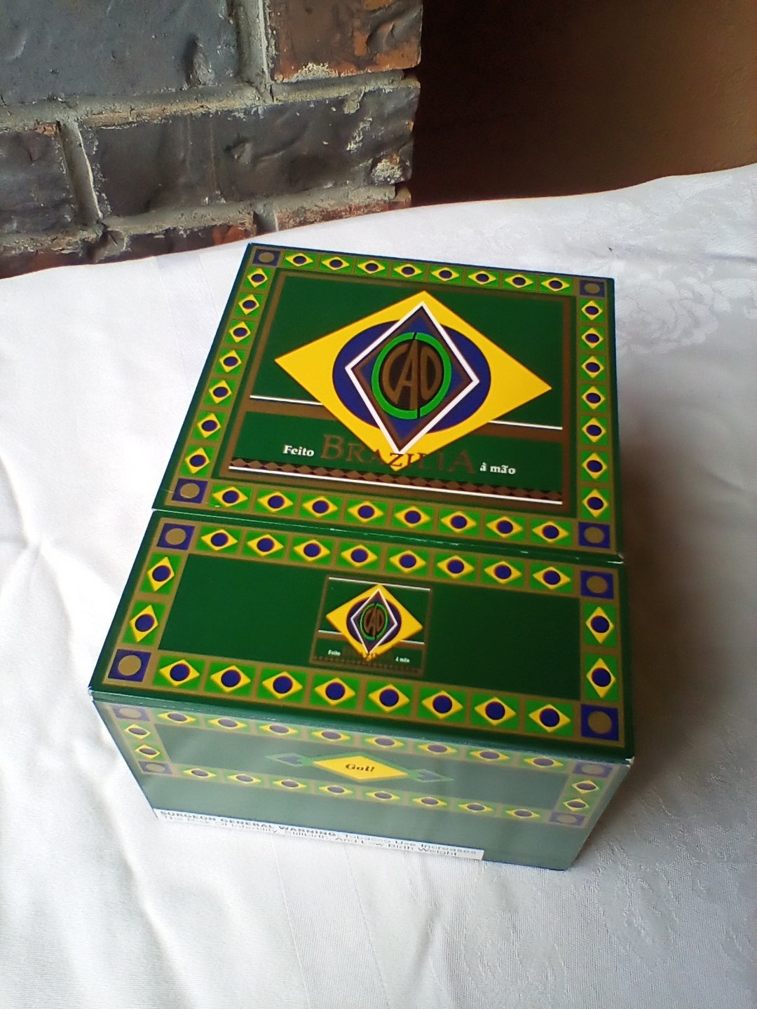 CAO Brazilia Paper Covered Wood Cigar Box, Craft Project, Storage, Make ...