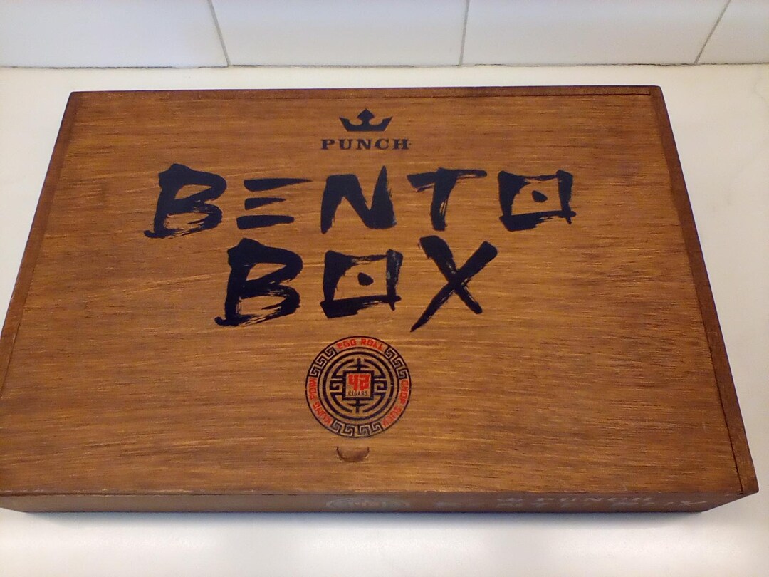 Punch Bento Box Wood Cigar Box, Craft Project, Storage, Use as a Travel ...