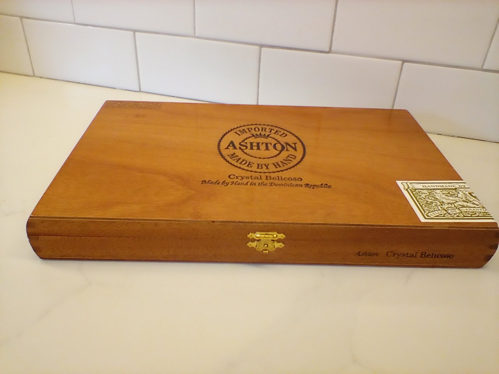 Ashton Crystal Belicoso Wood Cigar Box, Craft Project, Storage, Make a ...