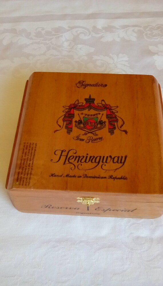 Arturo Fuente Hemingway Signature Wood Cigar Box Craft | Etsy