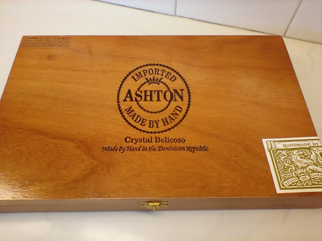 Ashton Crystal Belicoso Wood Cigar Box, Craft Project, Storage, Make a ...