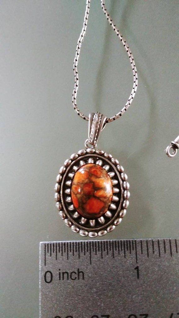 orange jade necklace - Gem