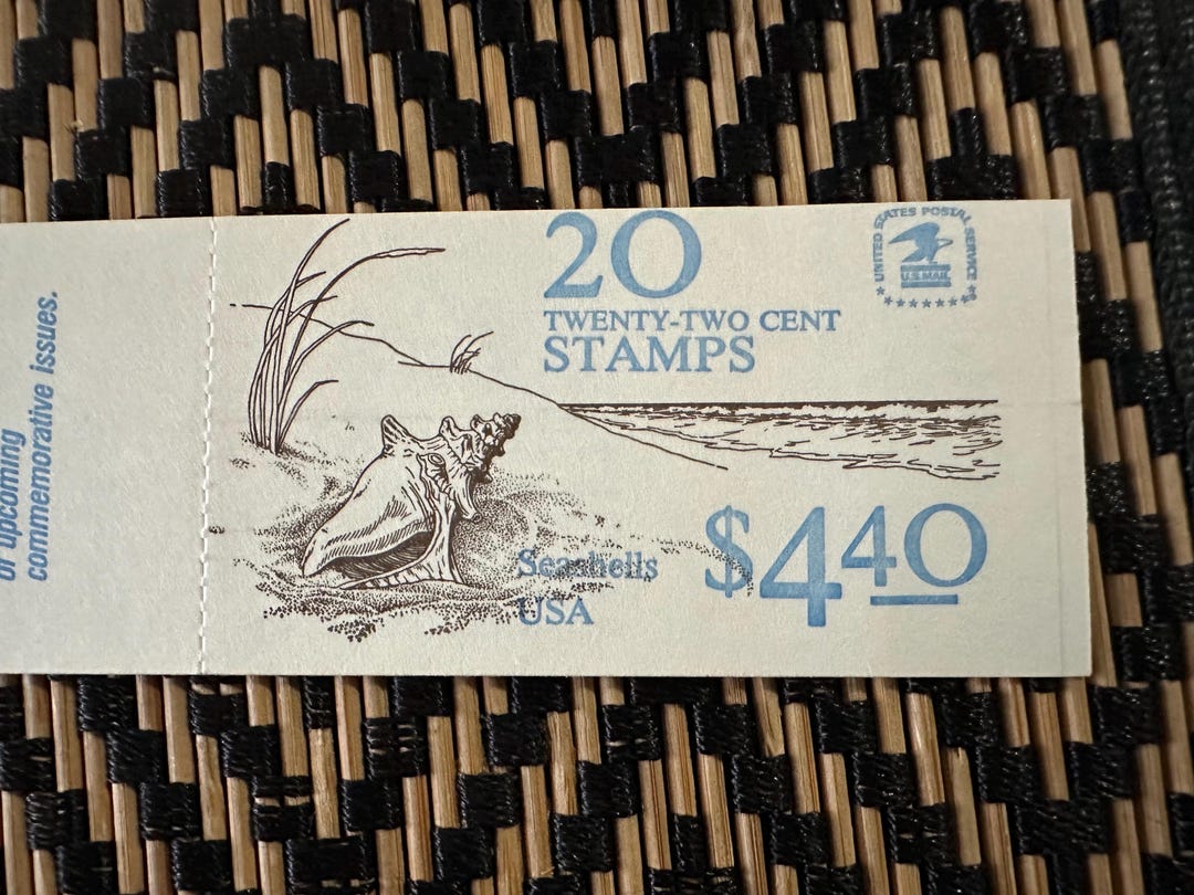 1985 USPS Seashells 22 Cent Stamp Book of 20 - Etsy