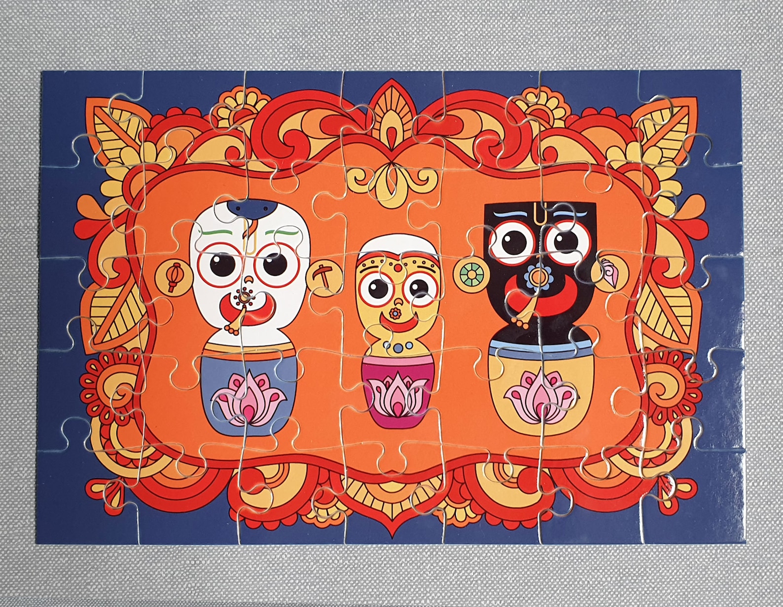 Set of 4 Krishna Jigsaw Puzzle Game for Children 35/70 Piece - Etsy