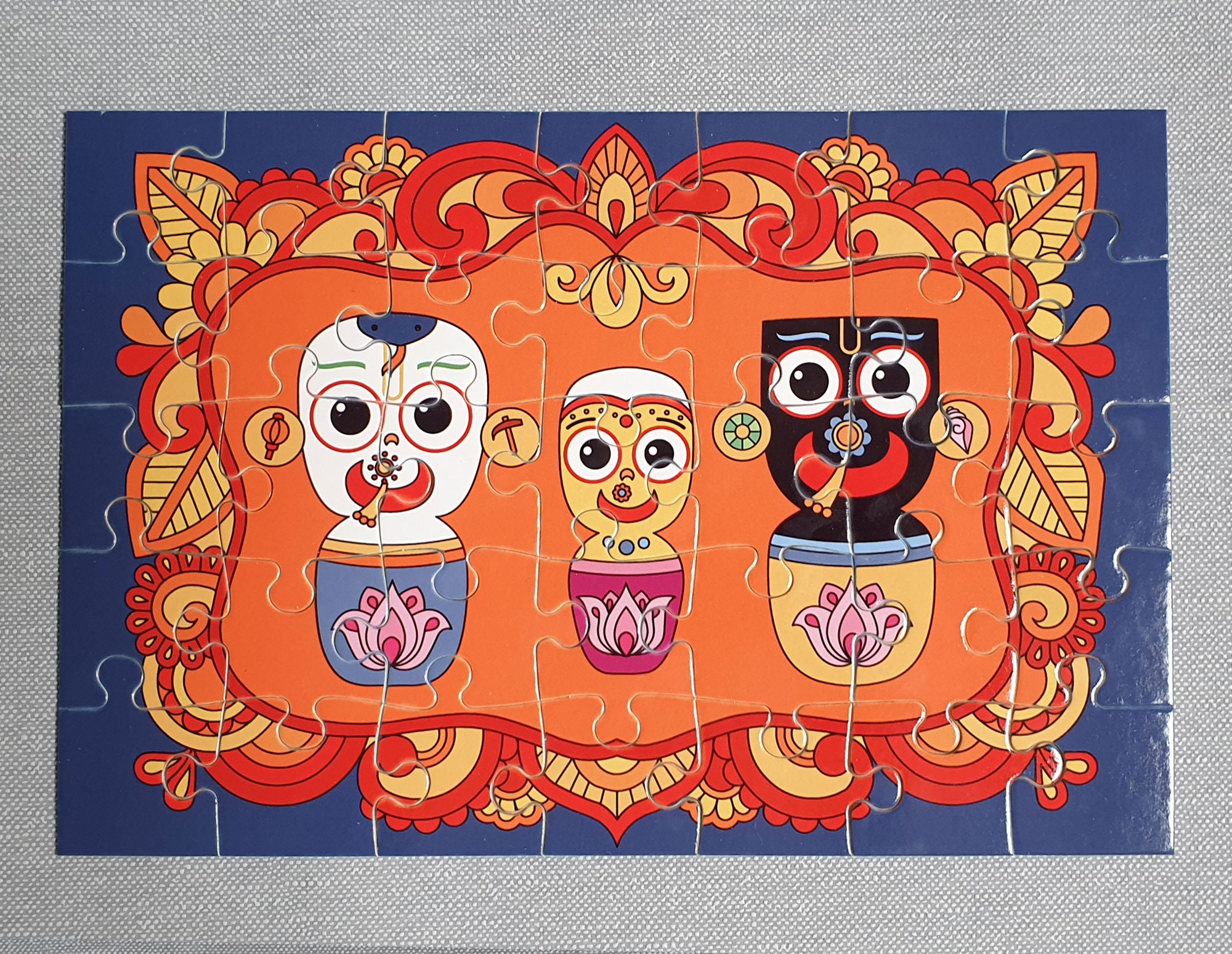 Set of 4 Krishna Jigsaw Puzzle Game for Children 35/70 Piece - Etsy