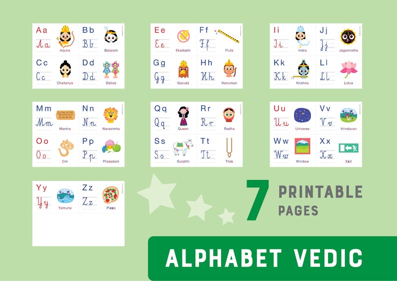 Alphabet English Vedic Culture for Vaishnavas Kids - Etsy