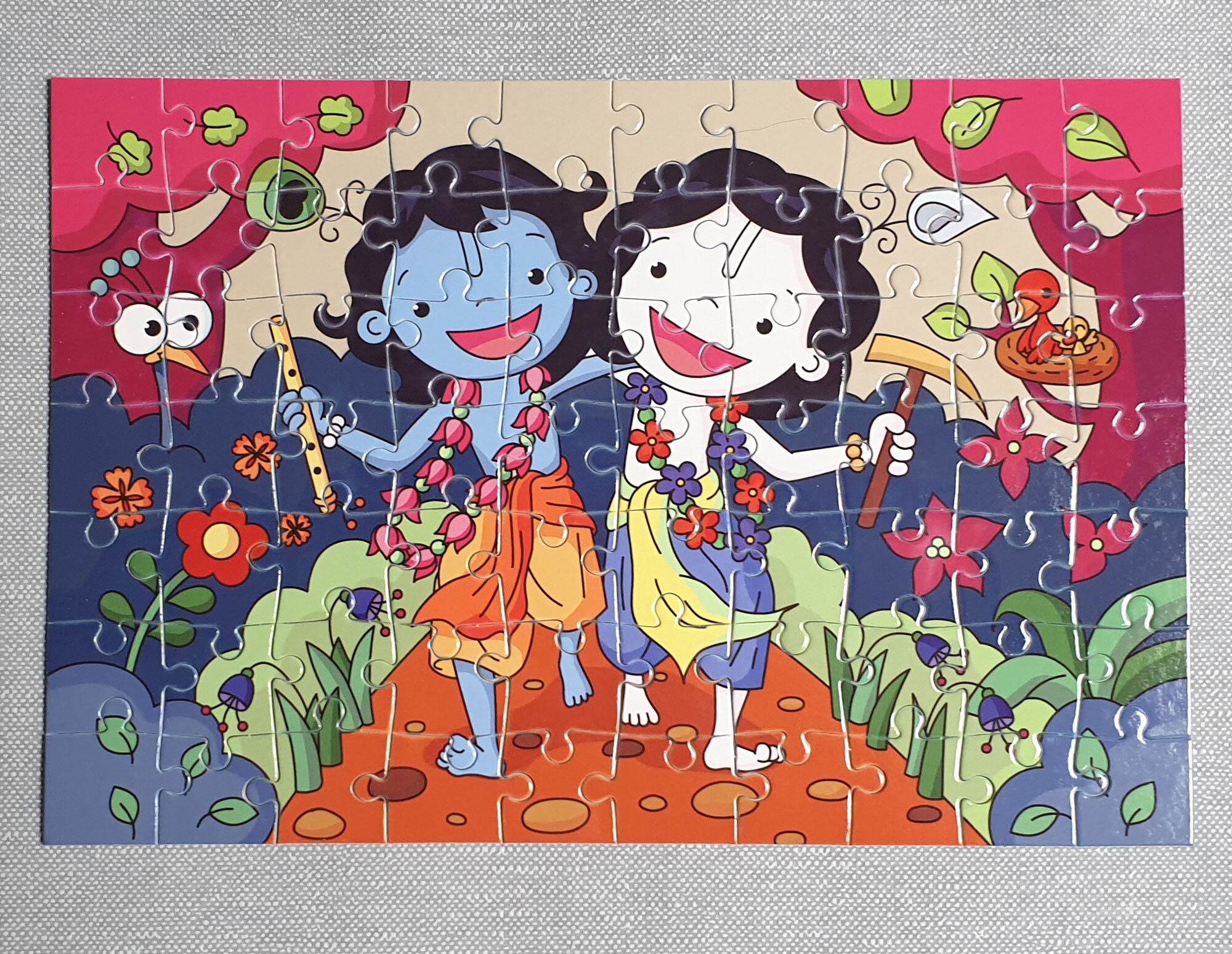 Set of 4 Krishna Jigsaw Puzzle Game for Children 35/70 Piece - Etsy