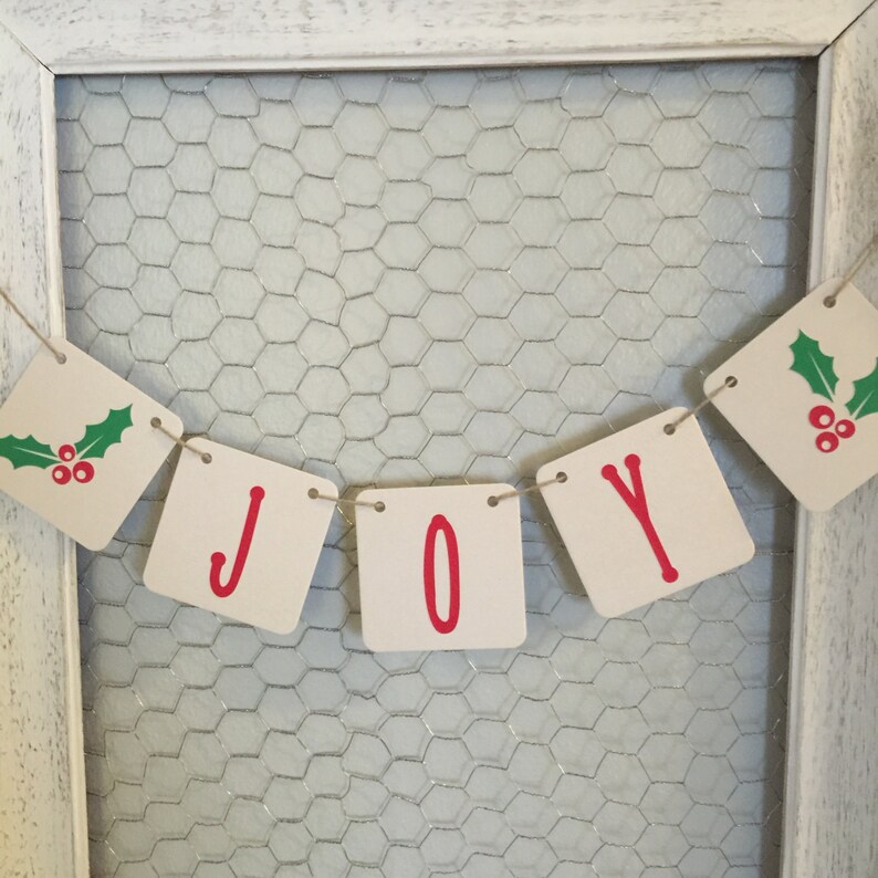 Joy Christmas Banner Photo Prop Merry Christmas Sign - Etsy
