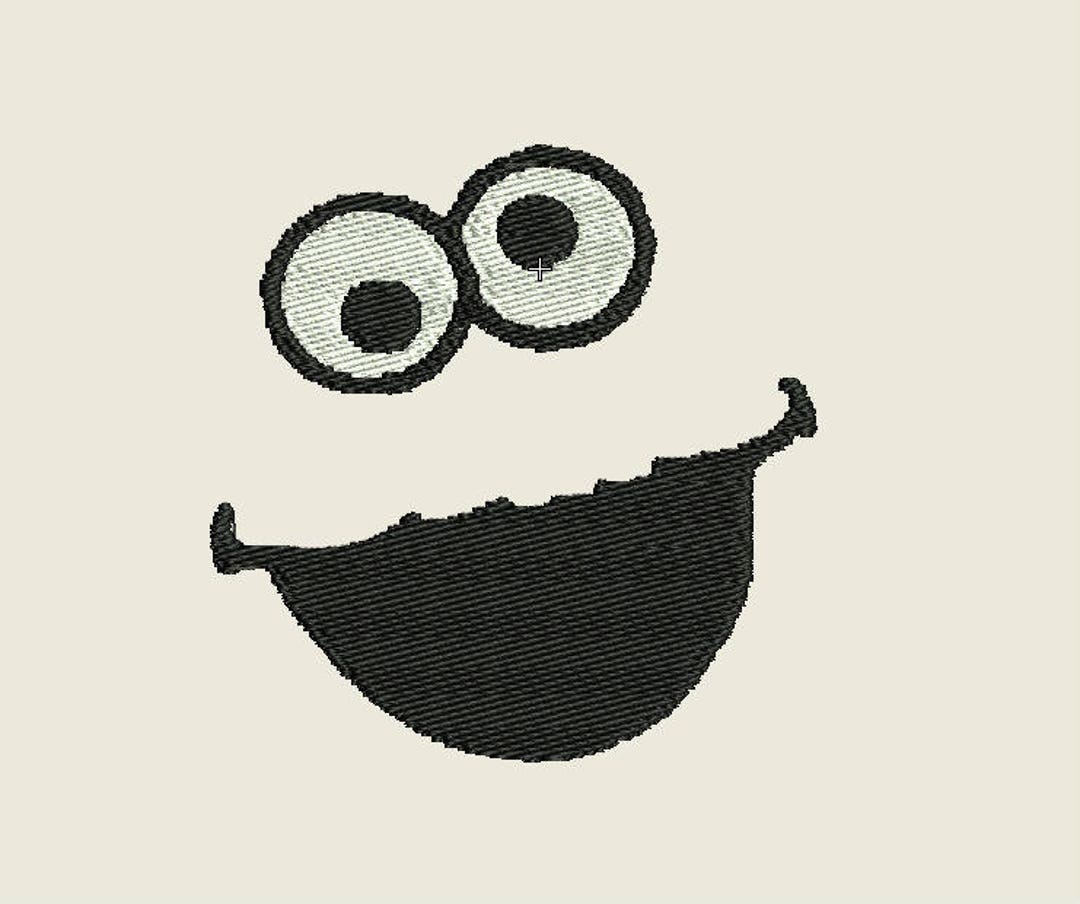 Cookie Monster Smile (machine Embroidery Jef, Hus, Pes, Pec, Vip, Xxx ...