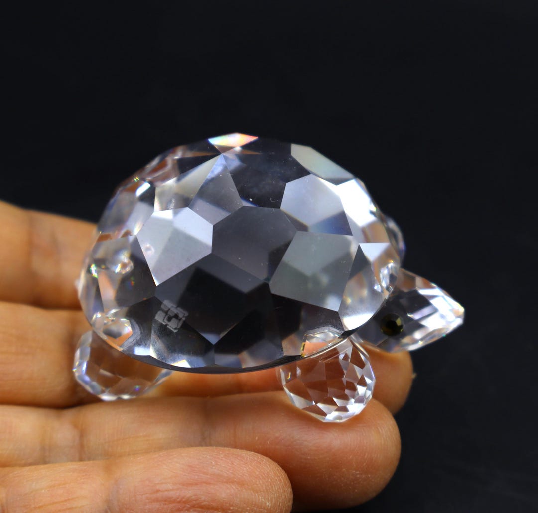 Vintage Swarovski Turtle Miniature 2"1/4 Long - Etsy