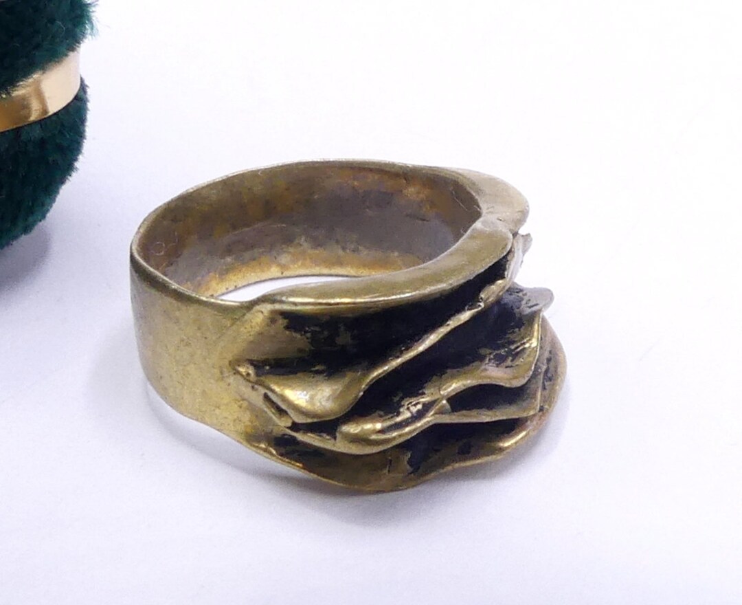 Vintage Mid Century Modern Design Brass Ring Size 6 - Etsy