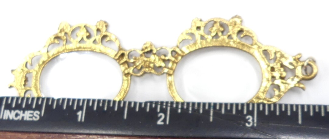 Vintage Gold Tone Magnifier Eye Glasses - Etsy