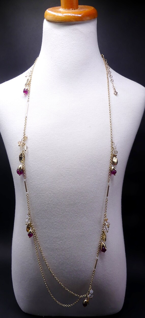 Vintage marked VB gold tone Isabel gold tone crystal … - Gem