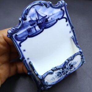 Antique Delft Blue Ceramic Card Holder - Etsy