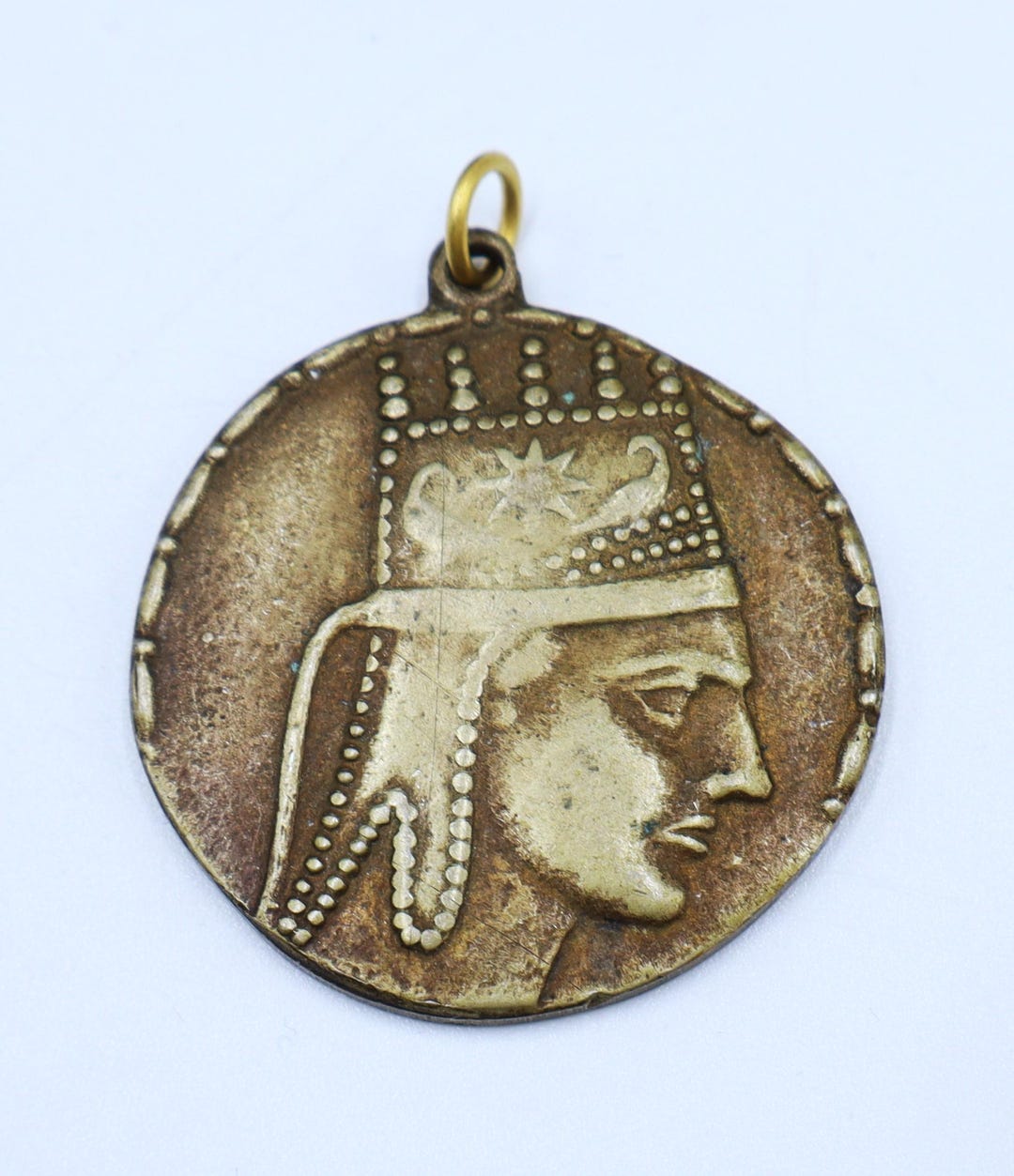 Ancient Greek Silver Plated Tigranes Tyche Coin Pendant - Etsy