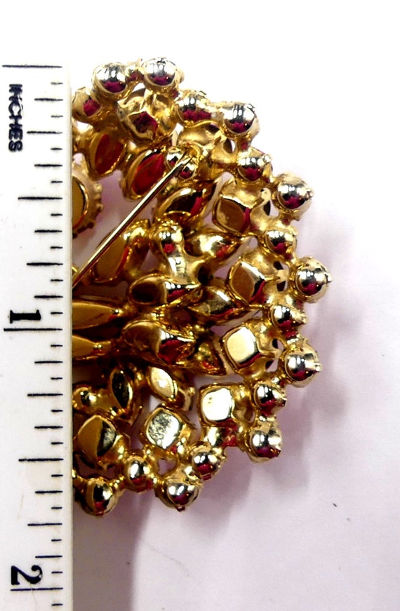 Vintage signed Sherman gold tone fuchsia pink rhinest… - Gem