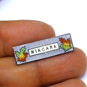 Antique Marked Sterling Silver Enamel W Niacara Small Bar Pin - Etsy