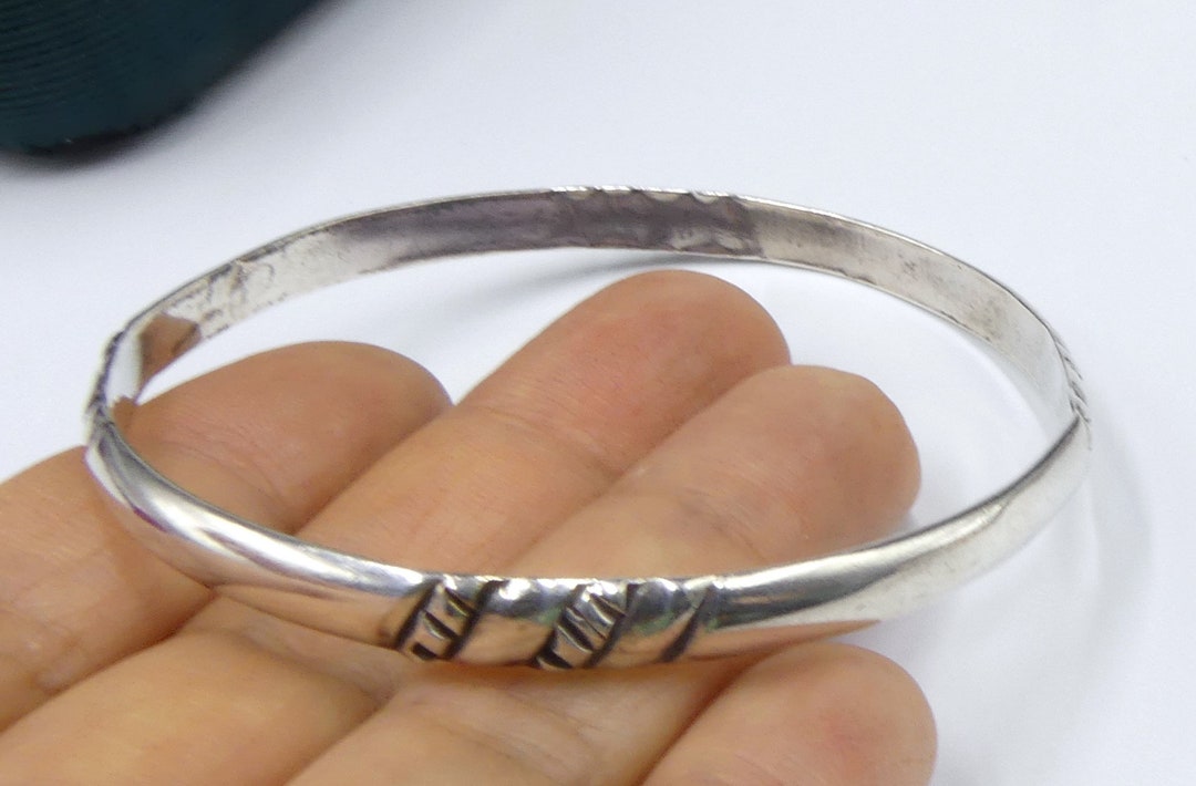 Vintage Marked ARV 925 Sterling Silver Bangle 18 Gram ( A ) - Etsy