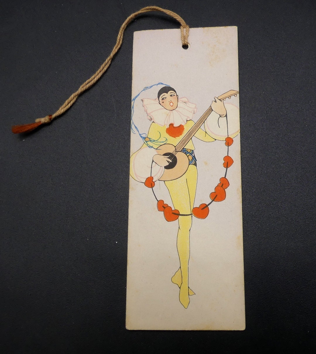 Vintage 1920s Bookmark Woman Play Instrument - Etsy