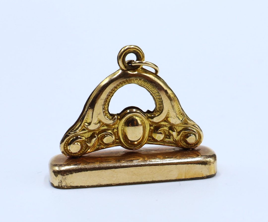 Antique Gold Filled Wax Seal Fab Pendant - Etsy