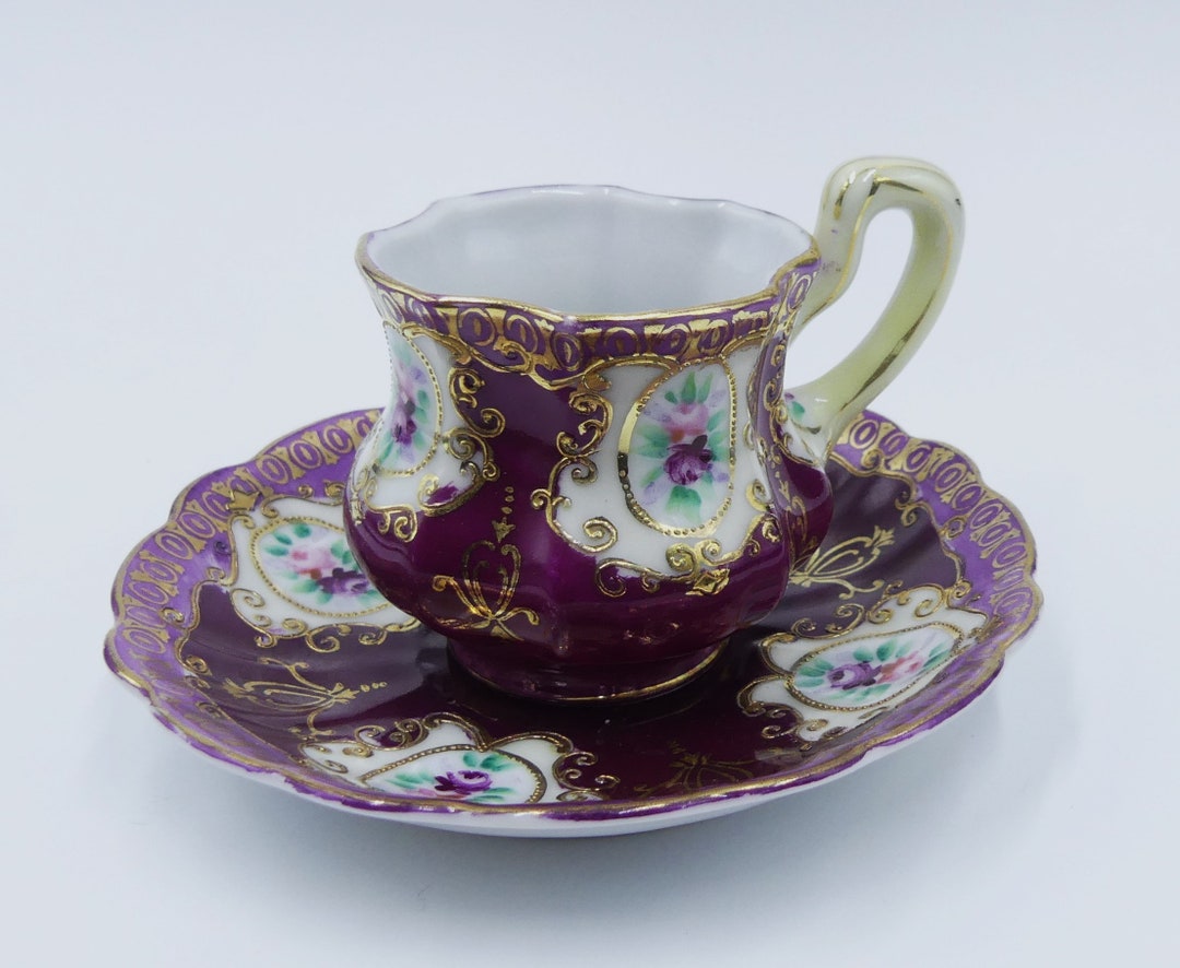 Vintage Hand Painted Marked Saij Japan Fancy China Tea Cup Saucer - Etsy