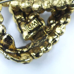 Vintage Signed WD Brass Tone & Brown Rhinestone Knot Pin Brooch - Etsy