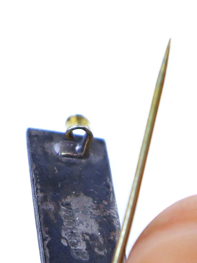 Antique Marked Sterling Silver Enamel W Niacara Small Bar Pin - Etsy