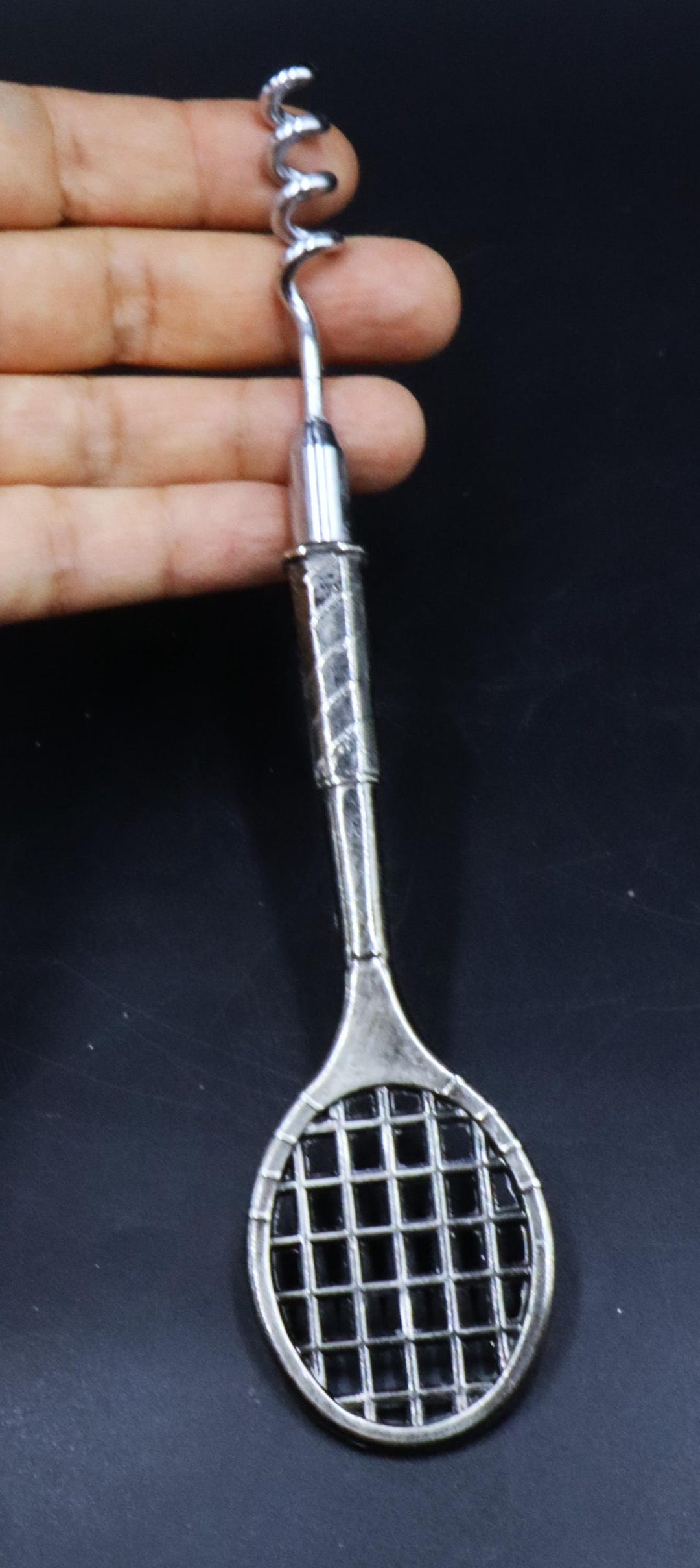 Vintage Silver Tone Metal Tennis Racket Bottle Opener - Etsy