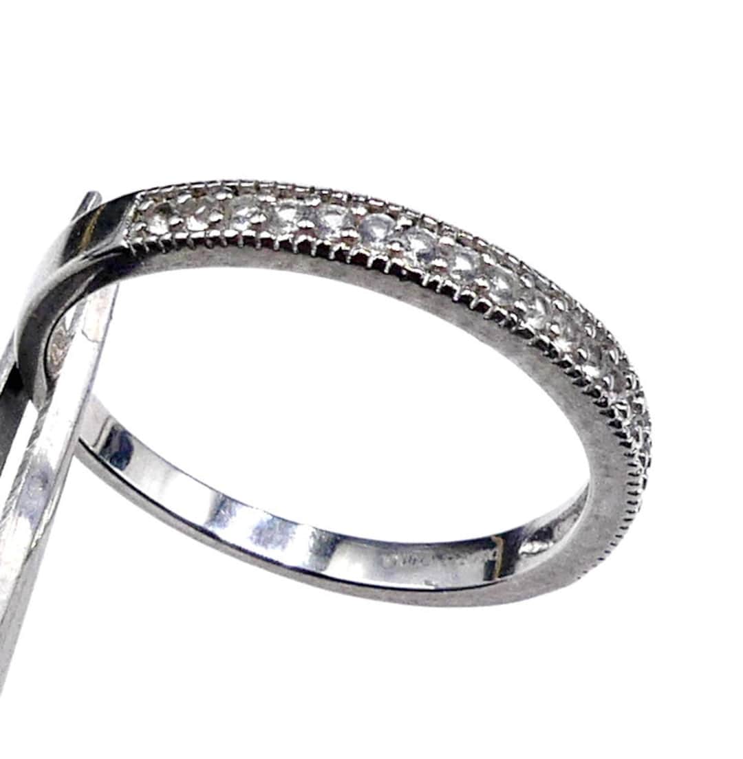 Brand New Marked DBJ 925 Sterling Silver & Cz 2 Mm Band Ring Size 10 - Etsy