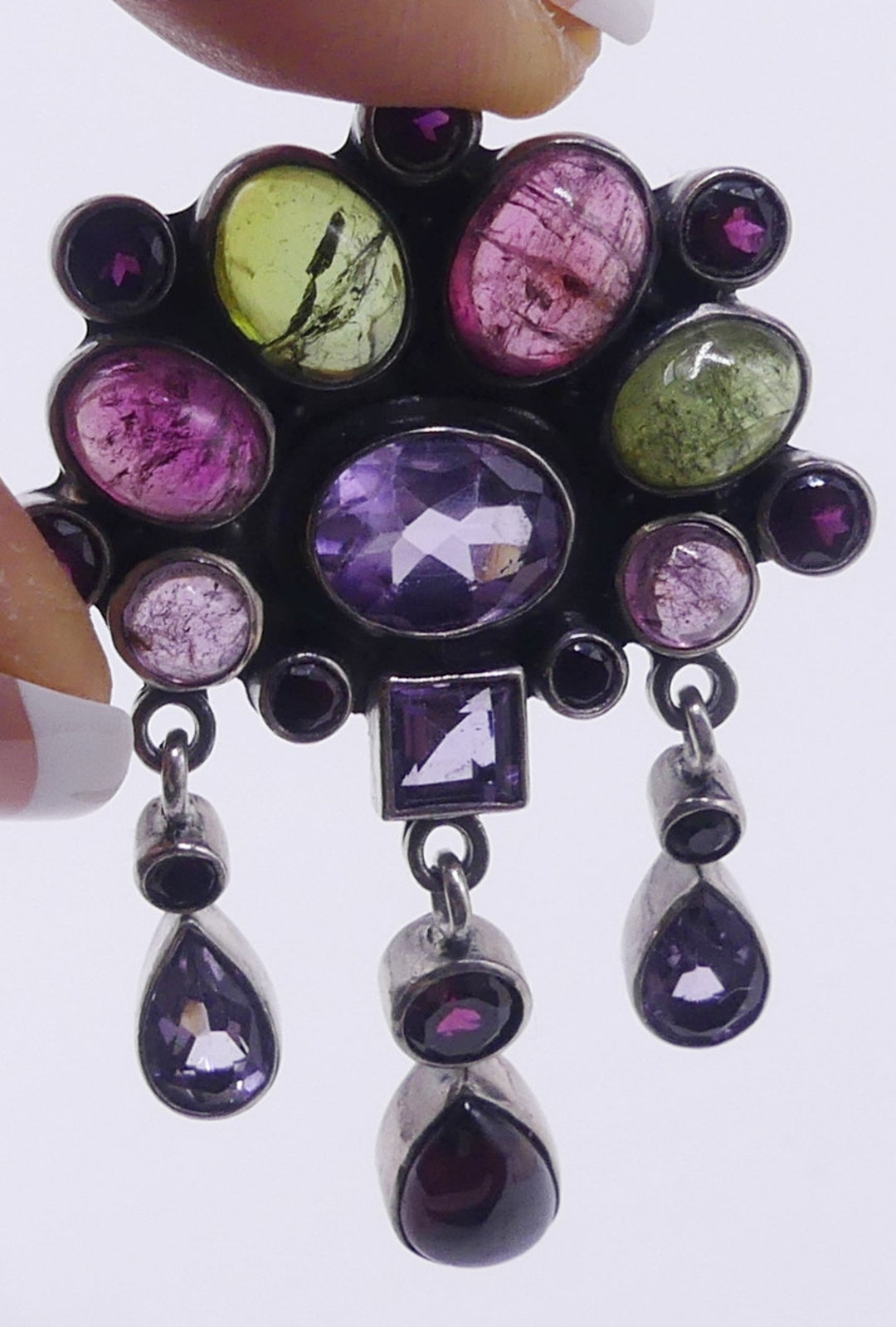 Vintage Signed India NB Nicky Butler Sterling Silver & Tourmaline ...