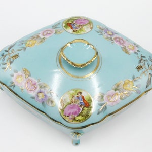 Vintage 2 Pieces Marked Royal Carton Art # 7935 Porcelain Trinket Box W ...