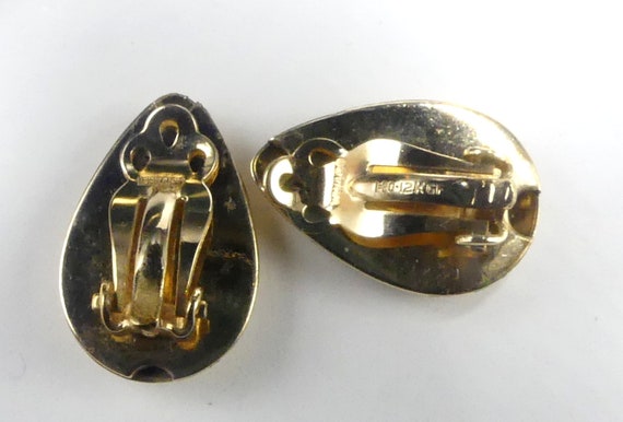 Vintage marked Winard 12k gold filled pear shape clip… - Gem