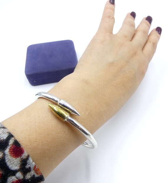 Vintage marked Mexico TD-52 925 sterling silver brass… - Gem