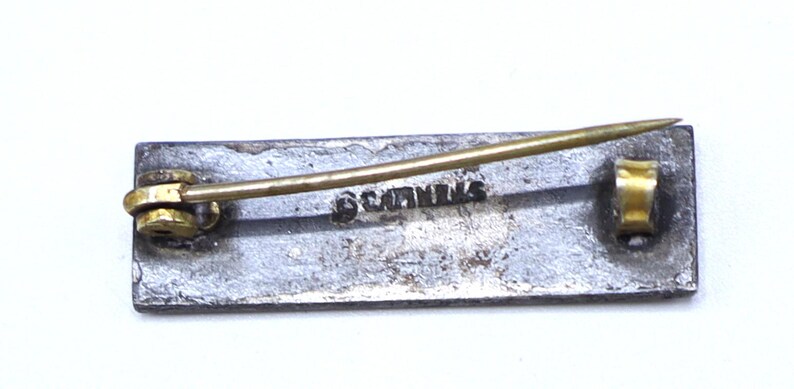 Antique Marked Sterling Silver Enamel W Niacara Small Bar Pin - Etsy