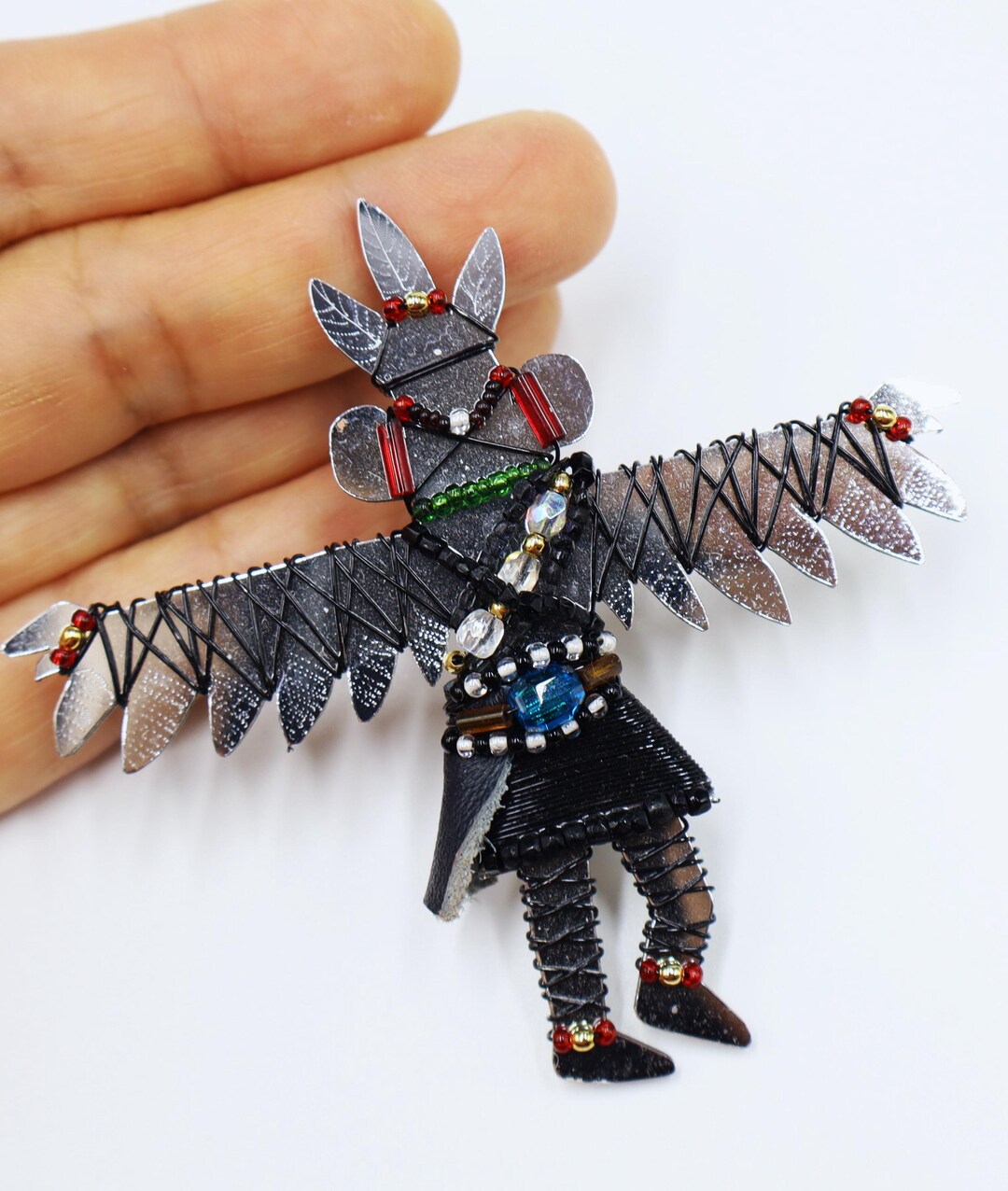 Vintage Signed Liztech 1988 Eagle Dancer Kachina Doll Pin Brooch - Etsy