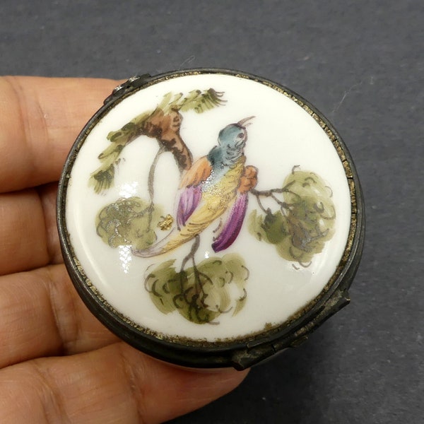 Antique French Porcelain Box - Etsy