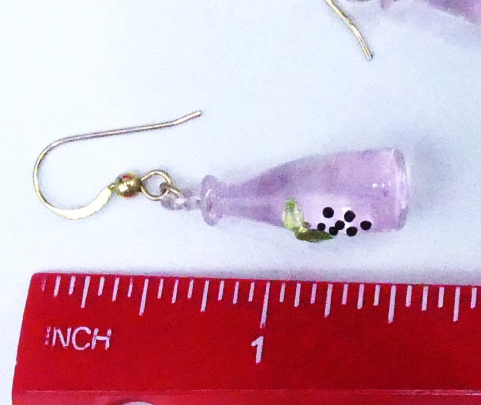Vintage 14k Gold Filled & Glass Bottle Hoop Earrings - Etsy