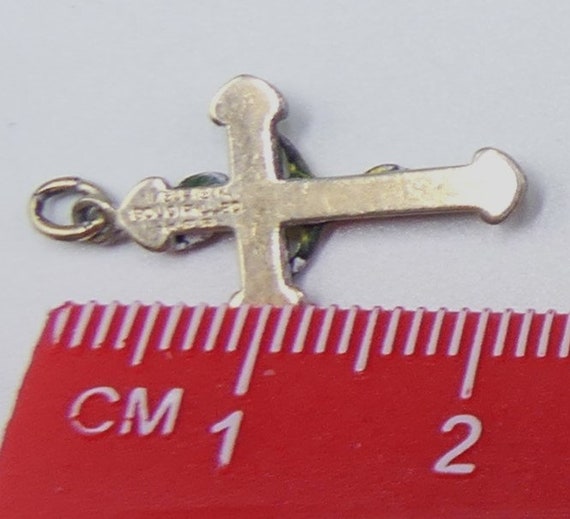Antique marked 12k gold filled HFR cross pendant - Gem