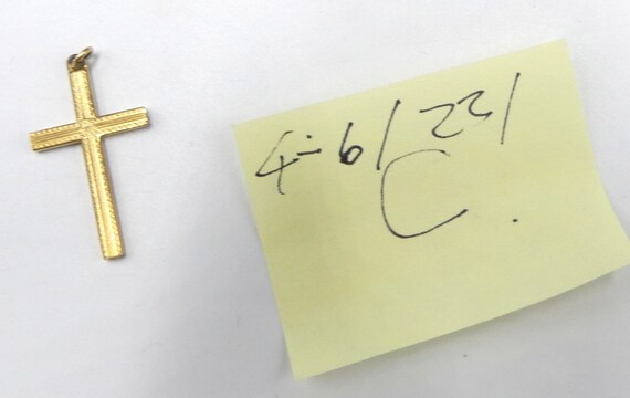 Vintage marked Winard 12k gold filled cross pendant … - Gem