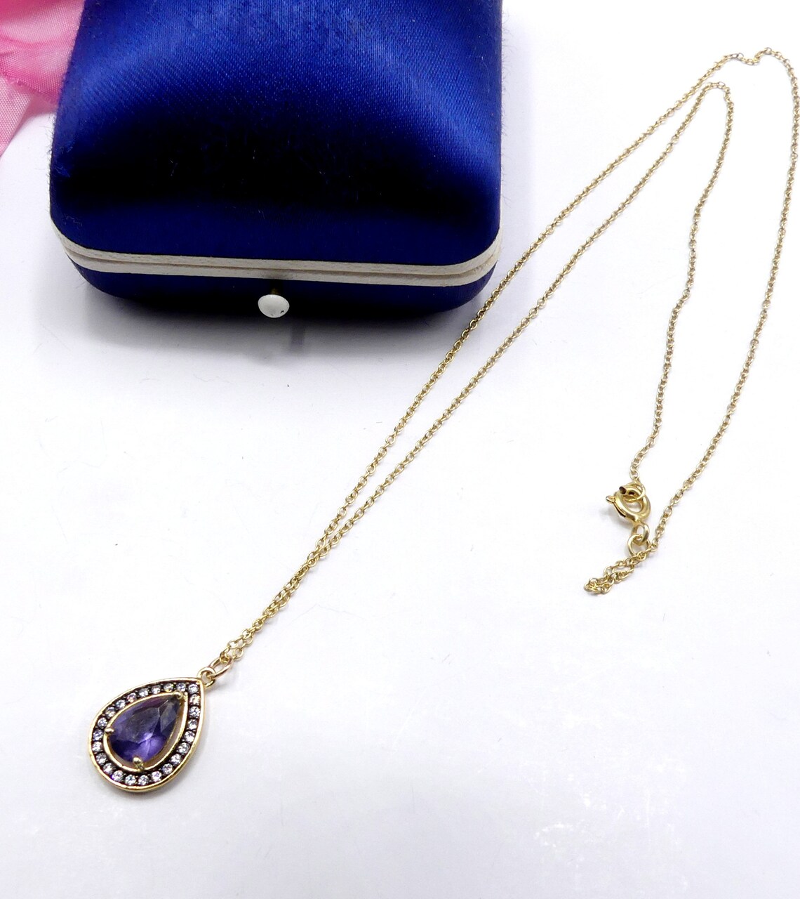 Brand New Marked 925 Gold Plated Sterling Silver & Amethyst - Etsy