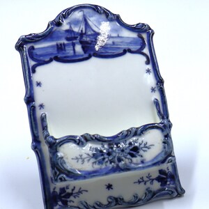 Antique Delft Blue Ceramic Card Holder - Etsy