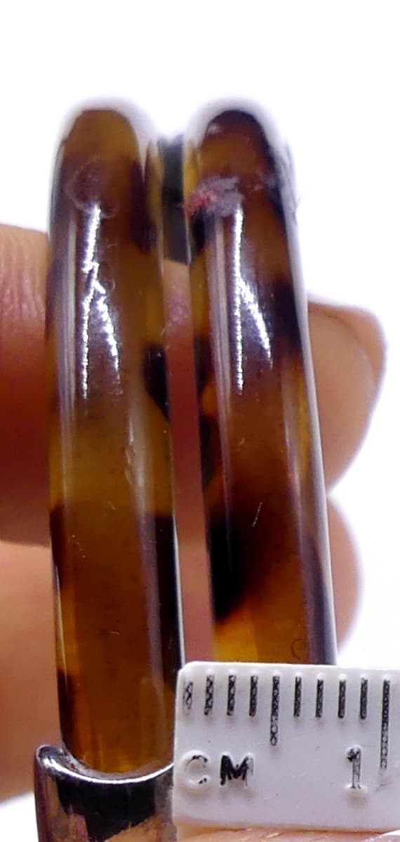 Antique double faux tortoise shell w sterling silver … - Gem