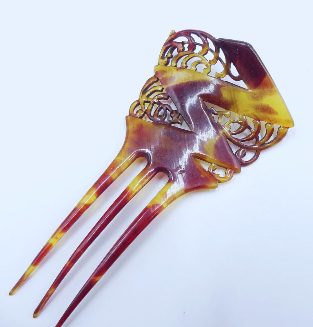 Antique Faux Tortoise Hair Comb - Etsy