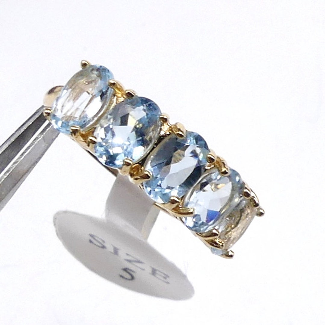 Brand New Marked DBJ 925 Gold Plated Sterling Silver & 5 Oval Topaz ...