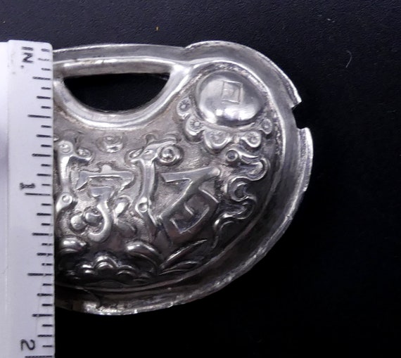 Antique 1900's silver longevity lock - Gem